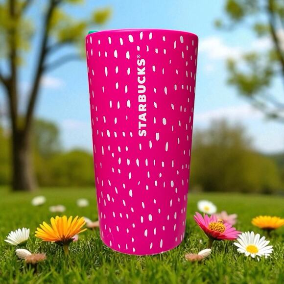 Starbucks | Shirts | Starbucks Neon Hot Pink Summer Strawberry Berry ...
